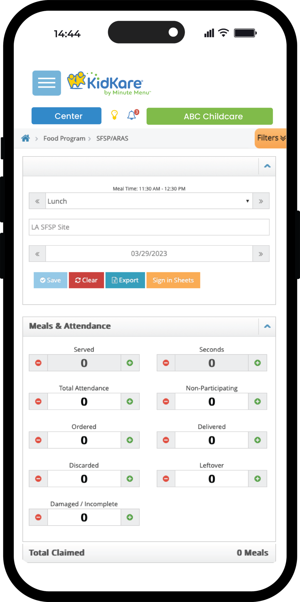 ARAS & SFSP Software - KidKare