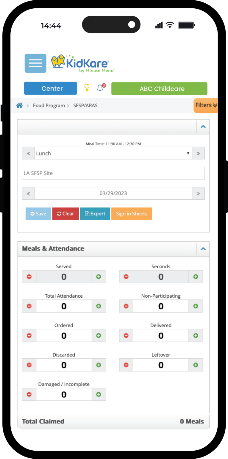 ARAS & SFSP Software - KidKare